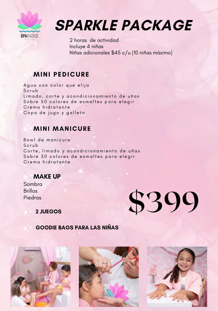 SPARKLE PACKAGE $399 – Sparadise